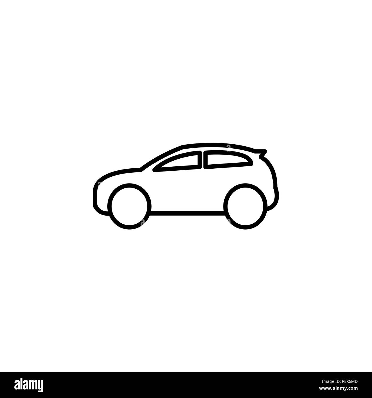 Das Piktogramm des Autos. Vector Illustration schwarz auf weißem ...
