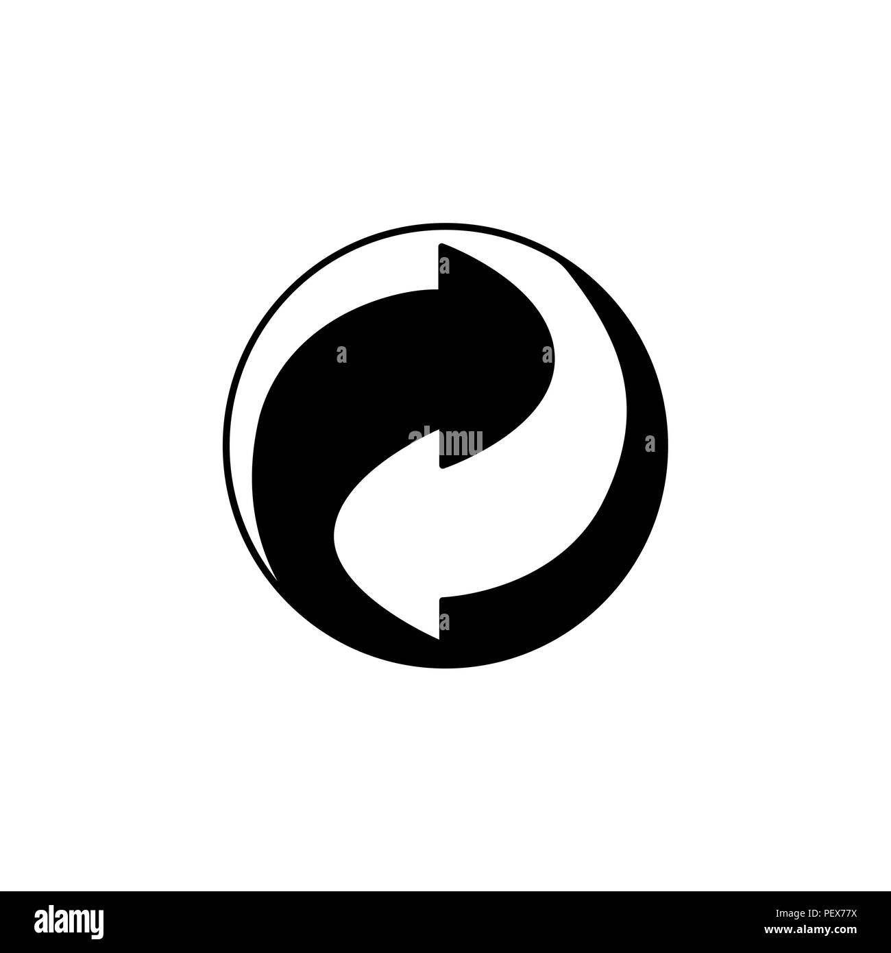 Recycling logo auf der verpackung Stock-Vektorgrafiken kaufen - Alamy