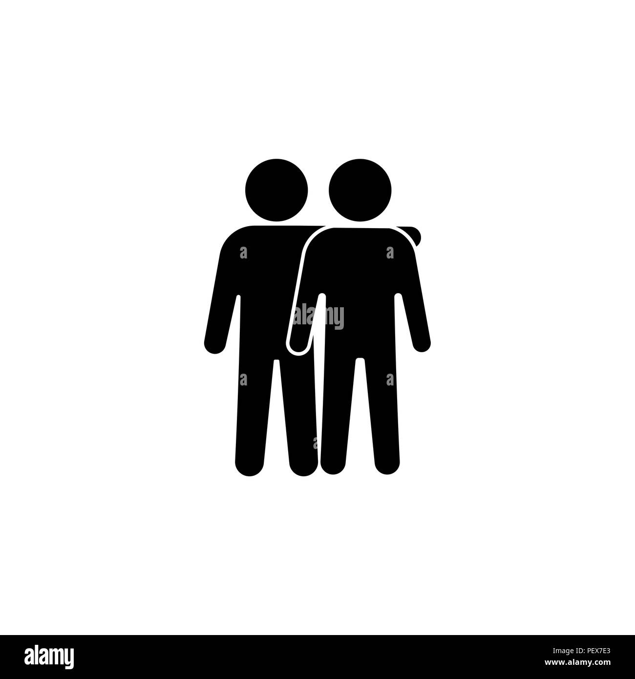 Symbol Freunde Vector Illustration. Freundschaft unterzeichnen. "Best ...