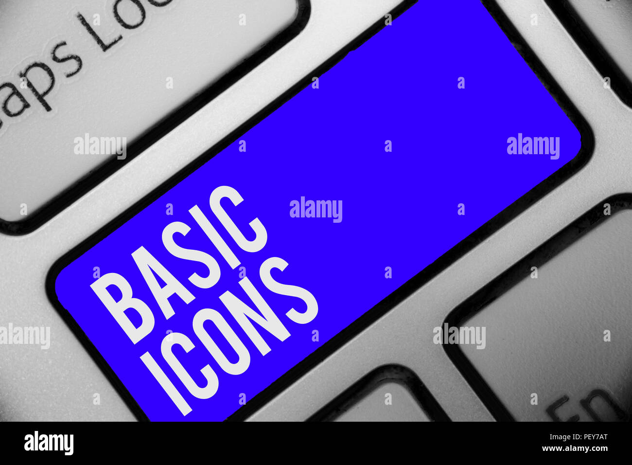 Schreiben Hinweis zeigt grundlegende Symbole. Business foto ...