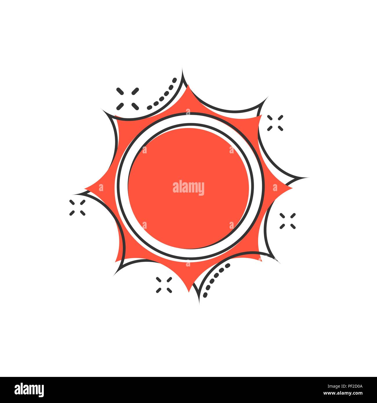 Vektor cartoon sun Symbol im Comic-stil. Sommer Sonnenschein Konzept ...