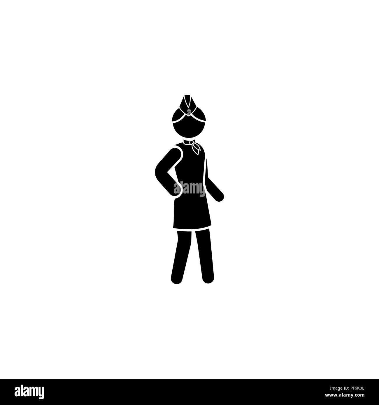 Air hostess stewardess icon illustration -Fotos und -Bildmaterial in ...