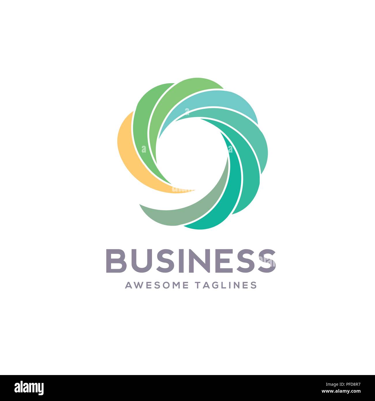 Kreis Logo in verschiedenen Farben, am besten Abstrakt Vector flow logo ...