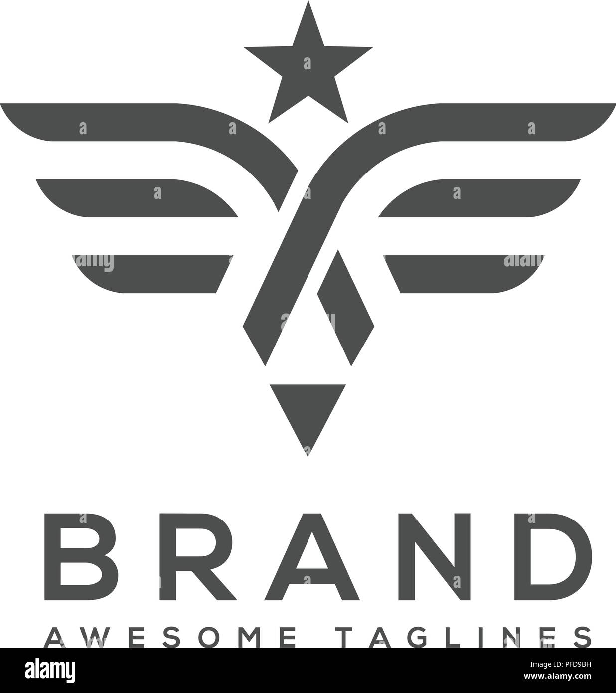 Wunderschone Marke Mit Flugel Logo Kleidung Bild