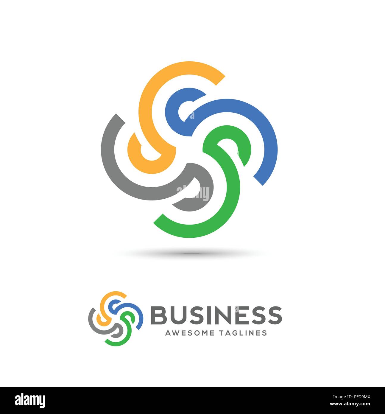 Ring logo vektor symbol geschlungenen loop set -Fotos und -Bildmaterial ...