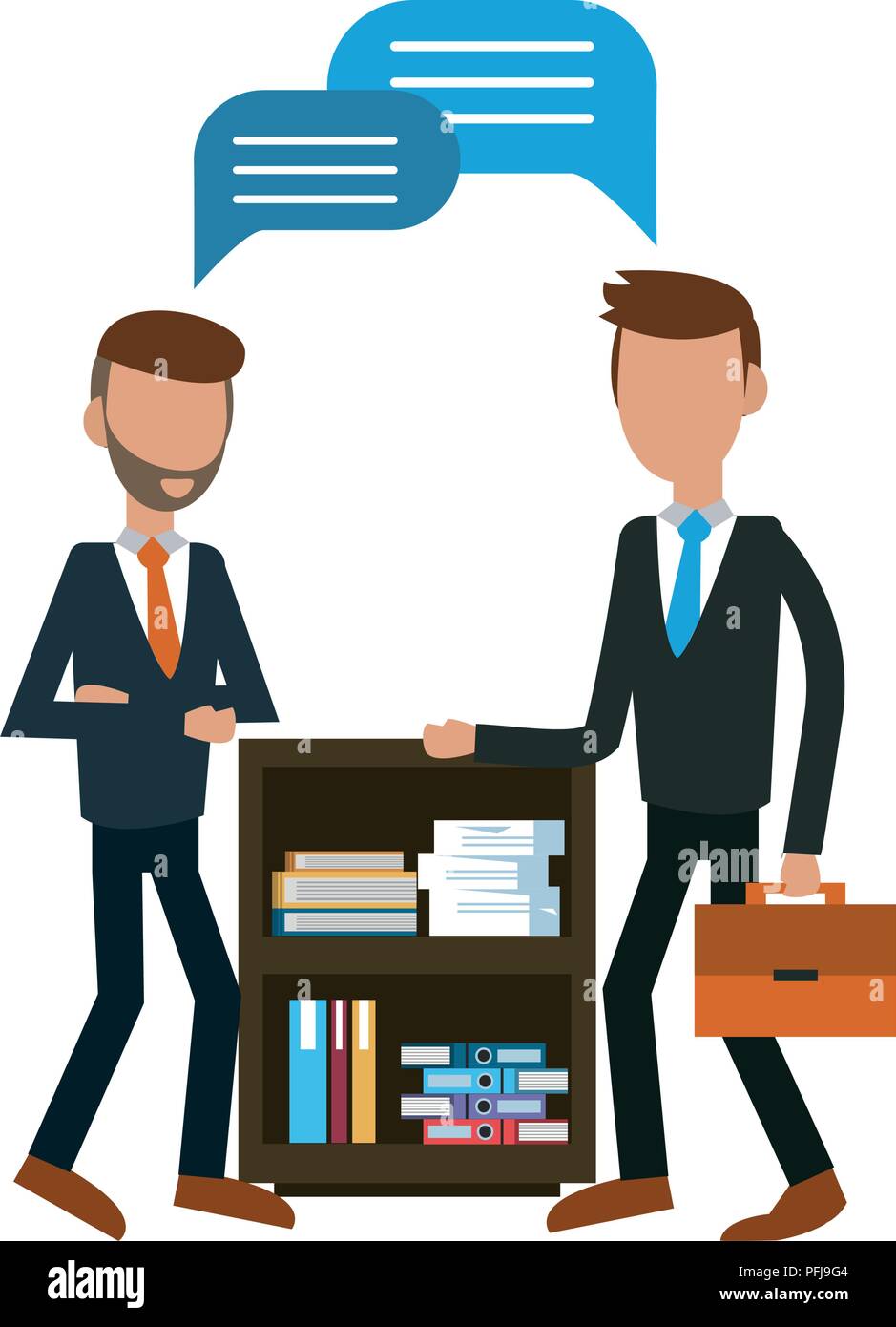 Businessmens Gespräch im Büro Stock-Vektorgrafik - Alamy Businessmens Gespräch im Büro Stock-Vektorgrafik - Alamy