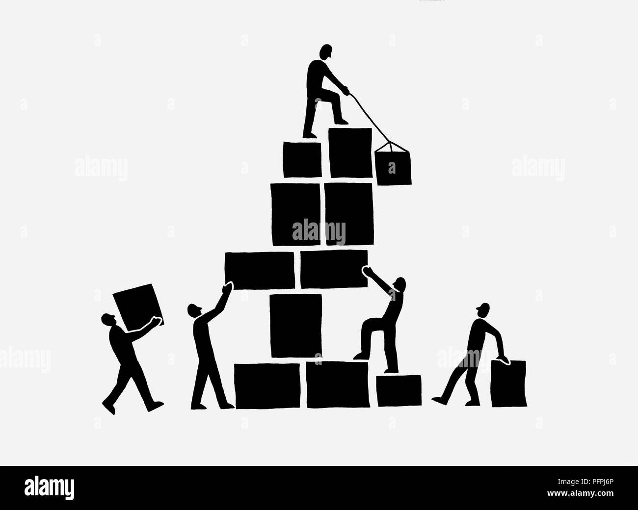 Cartoon personen schwarz weis -Fotos und -Bildmaterial in hoher ...