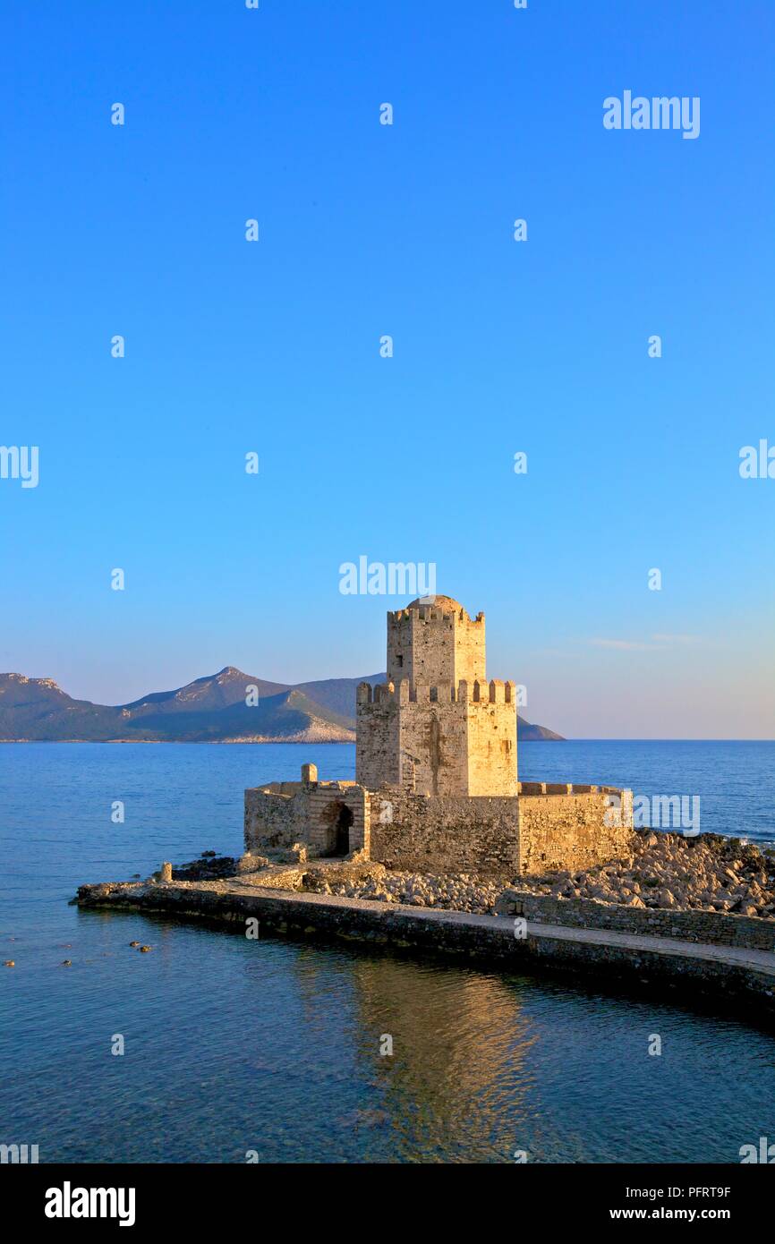 Die Burg in Methoni, Messenien, Peloponnes, Griechenland, Südeuropa ...