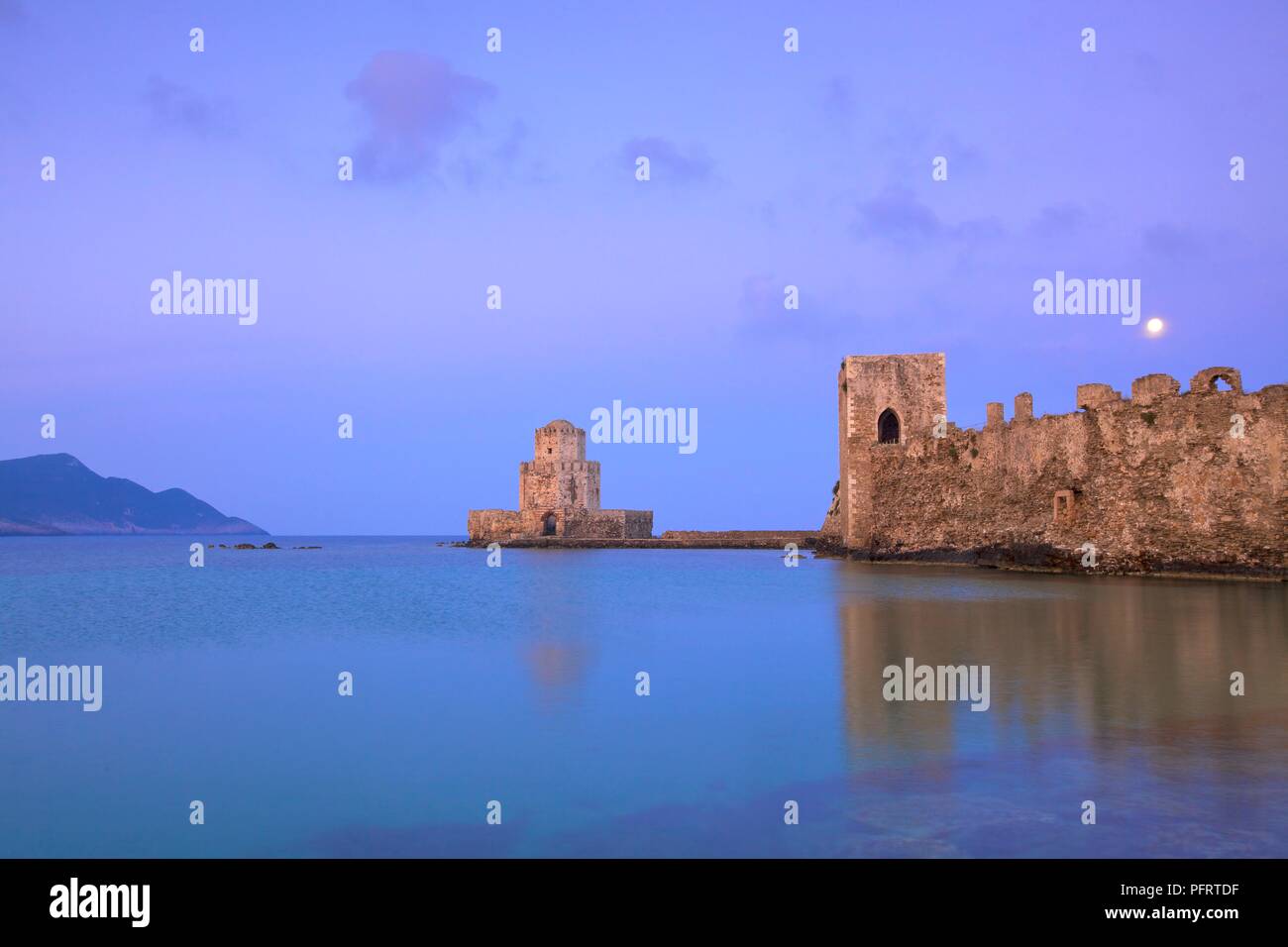 Die Burg in Methoni, Messenien, Peloponnes, Griechenland, Südeuropa ...