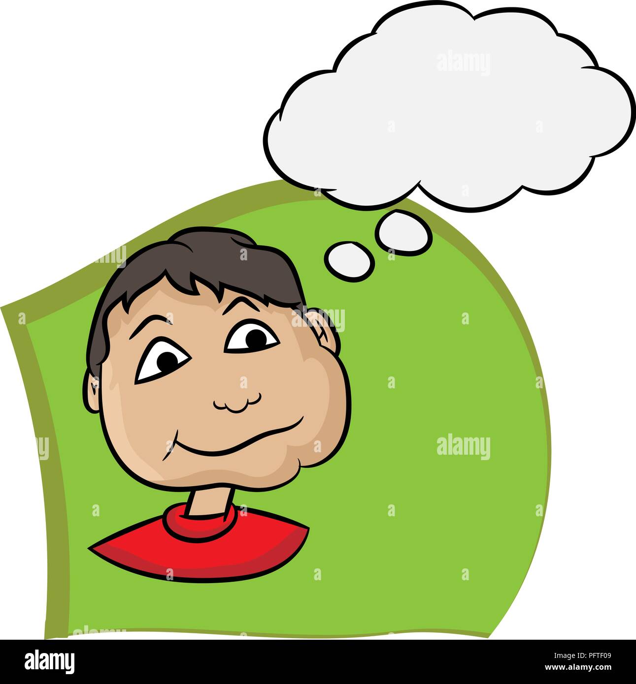 Denken Mann, cartoon Mann mit einem denken Bubble, Vector Illustration ...