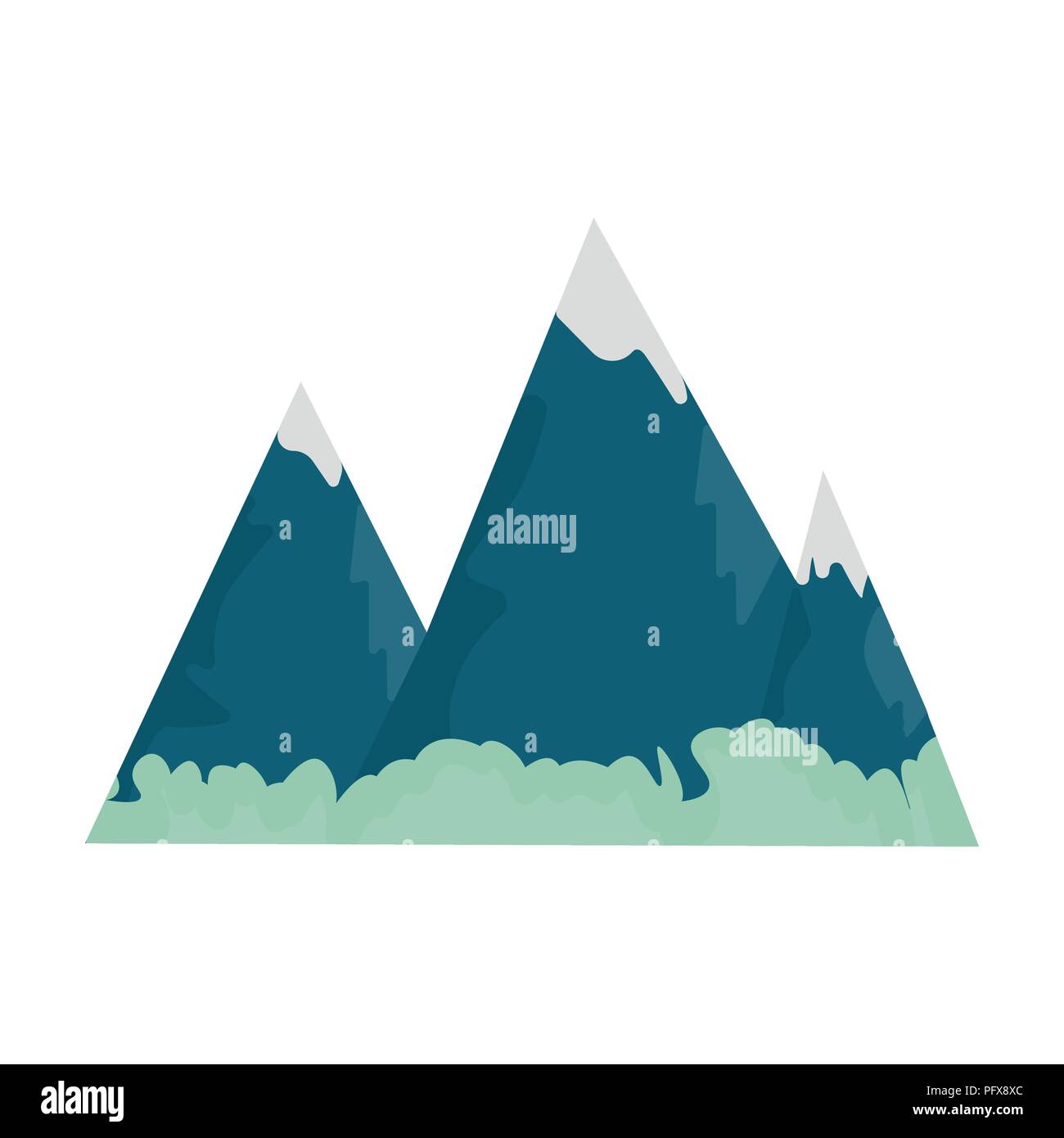 Die Blue Mountains mit Eis auf top. Die Berge in Schottland. Scottish ...