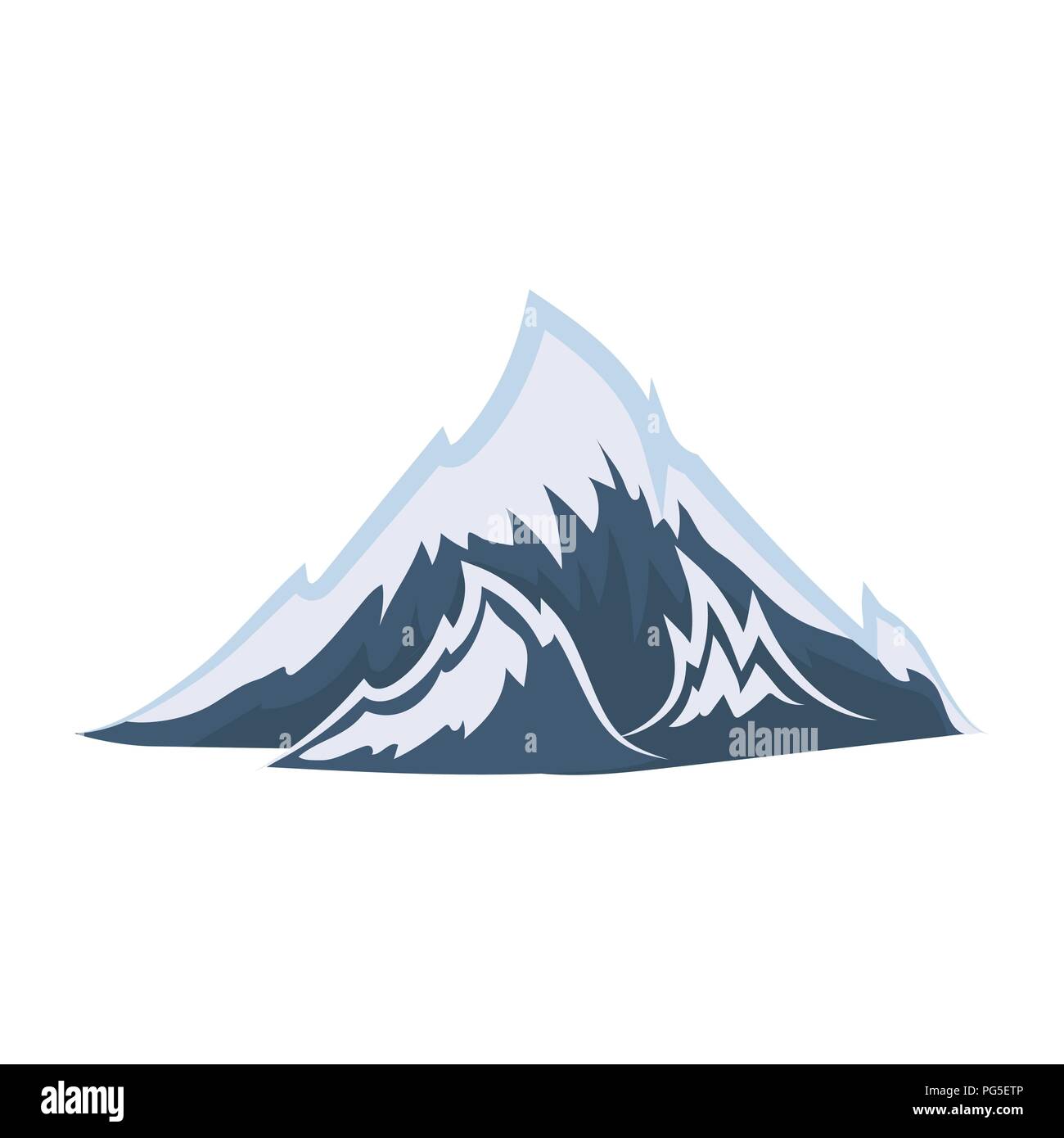 Alpen Symbol im Comic-stil auf weißem Hintergrund. Oktoberfest symbol ...