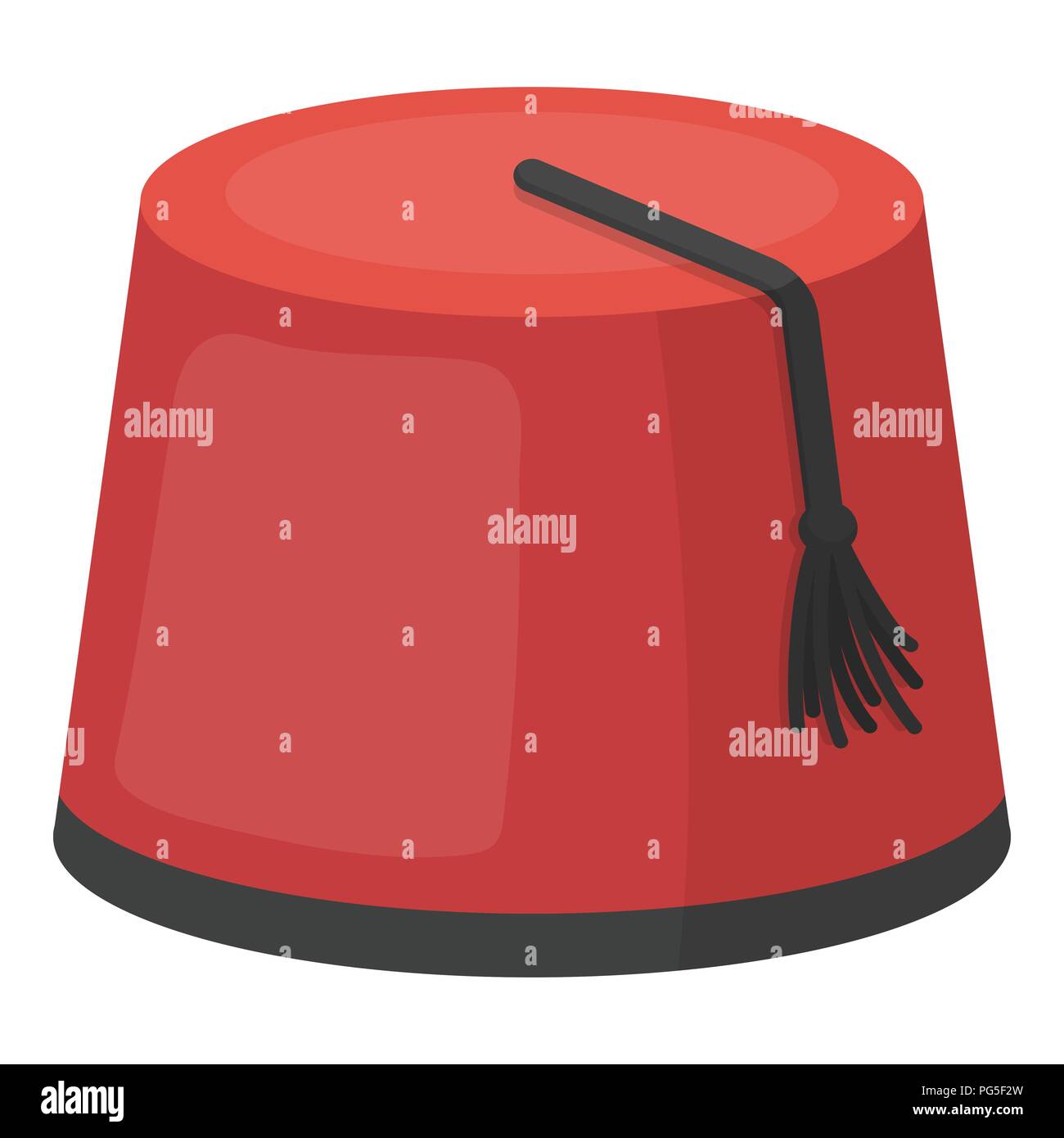 Fez-Symbol im Comic-stil auf weißem Hintergrund. Türkei symbol Vektor ...