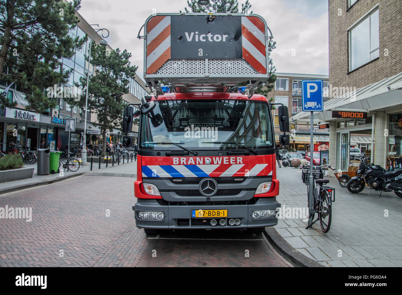 Feuerwehr Lkw in Amsterdam Die Niederlande 2018 Stockfotografie - Alamy