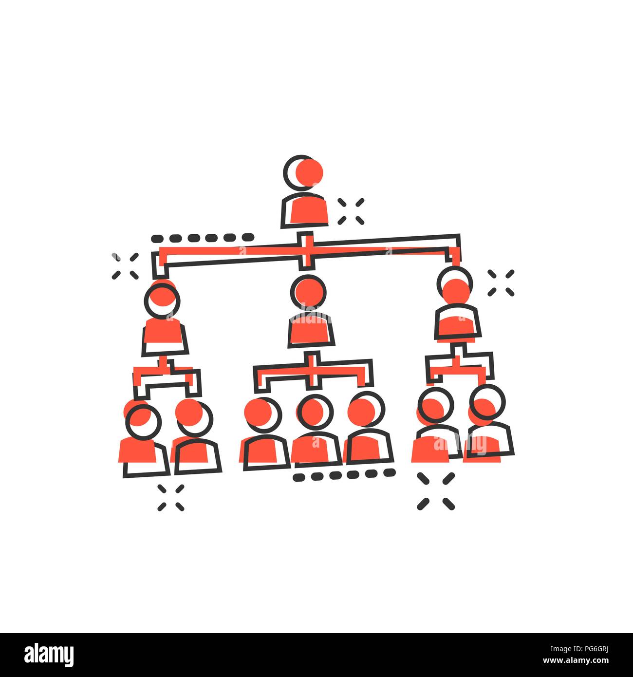 Vektor cartoon Menschen Corporate Organization Chart Symbol im Comic ... Vektor cartoon Menschen Corporate Organization Chart Symbol im Comic ...