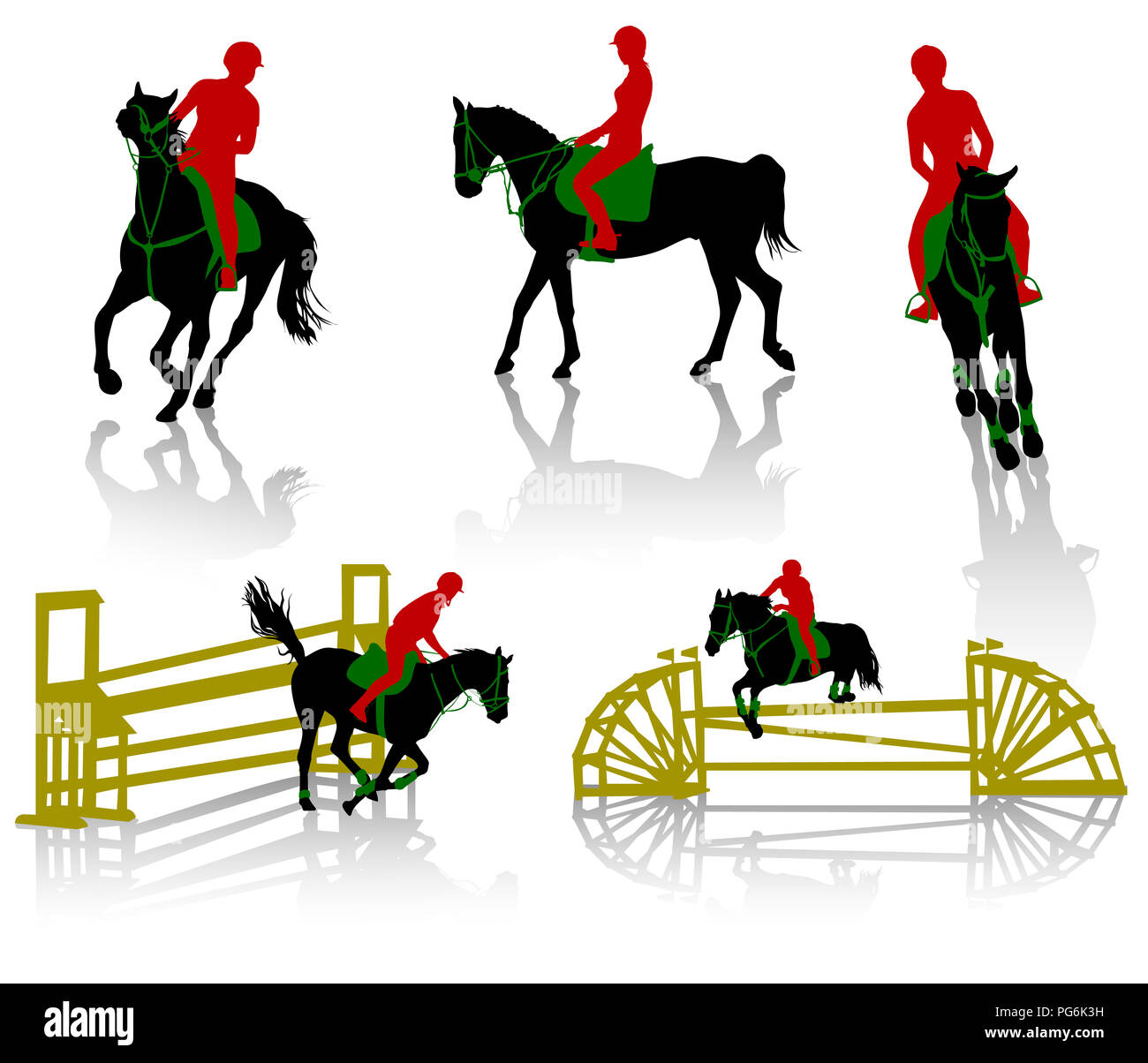 Springende pferde Ausgeschnittene Stockfotos und -bilder - Alamy