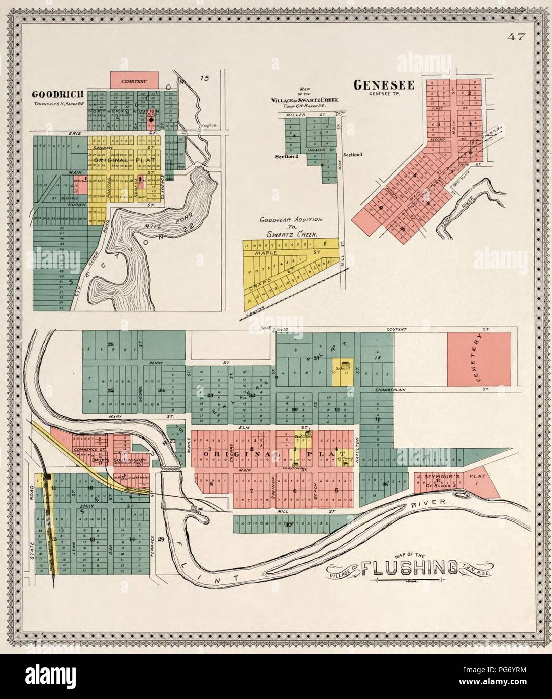 Atlas der Genesee County, Michigan - mit Karten von jeder Gemeinde in ...