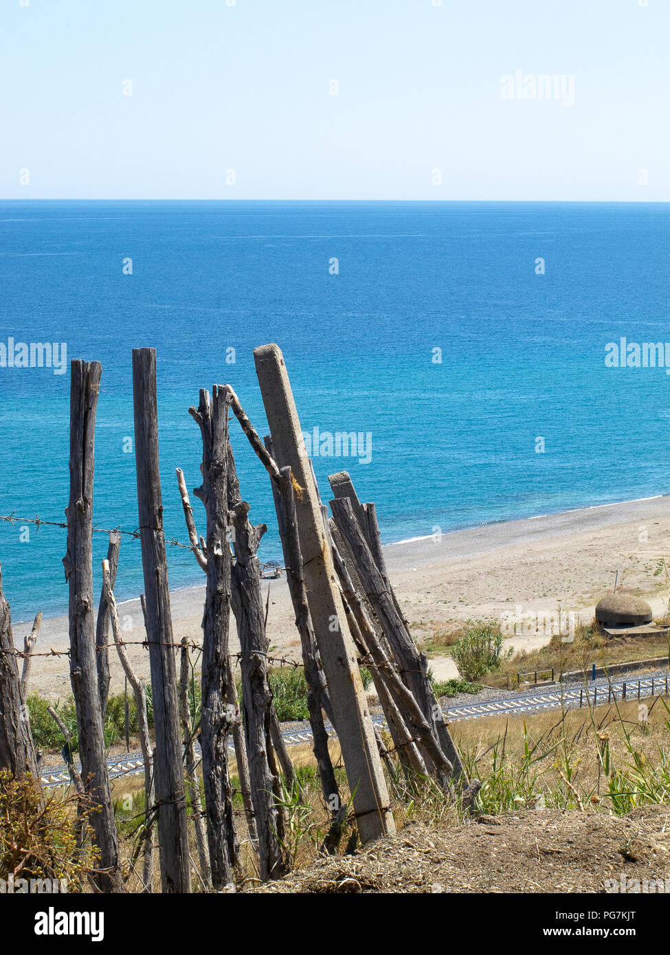 Kalabrien (italya): unregelmäßige hölzernen Palisade, mit dem ...