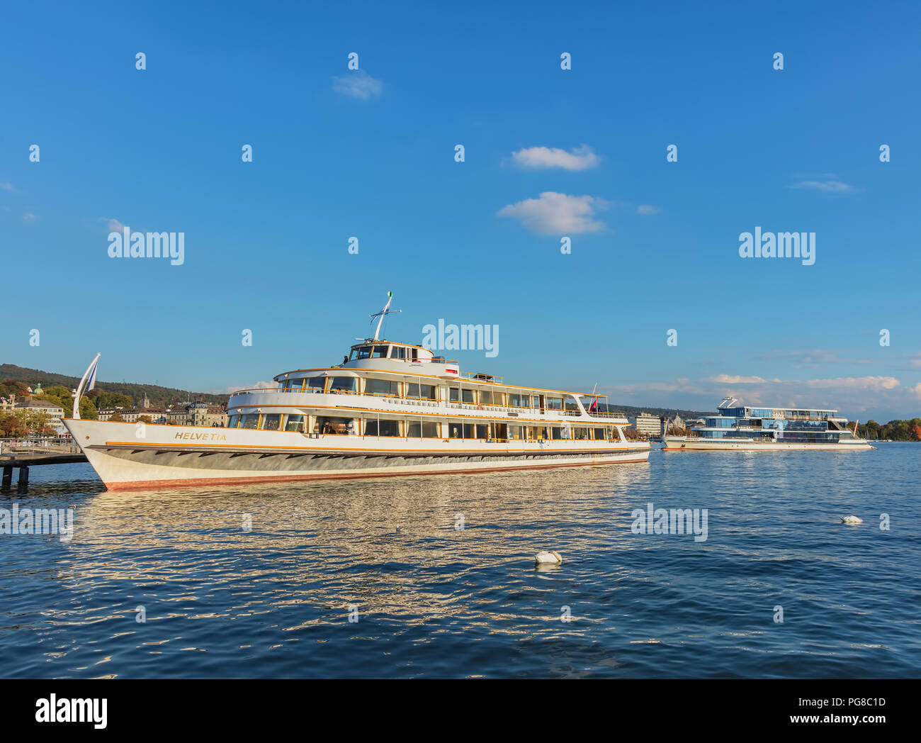 Zürich, Schweiz - 27 September 2017: MS Helvetia und MS Panta Rhei am ...