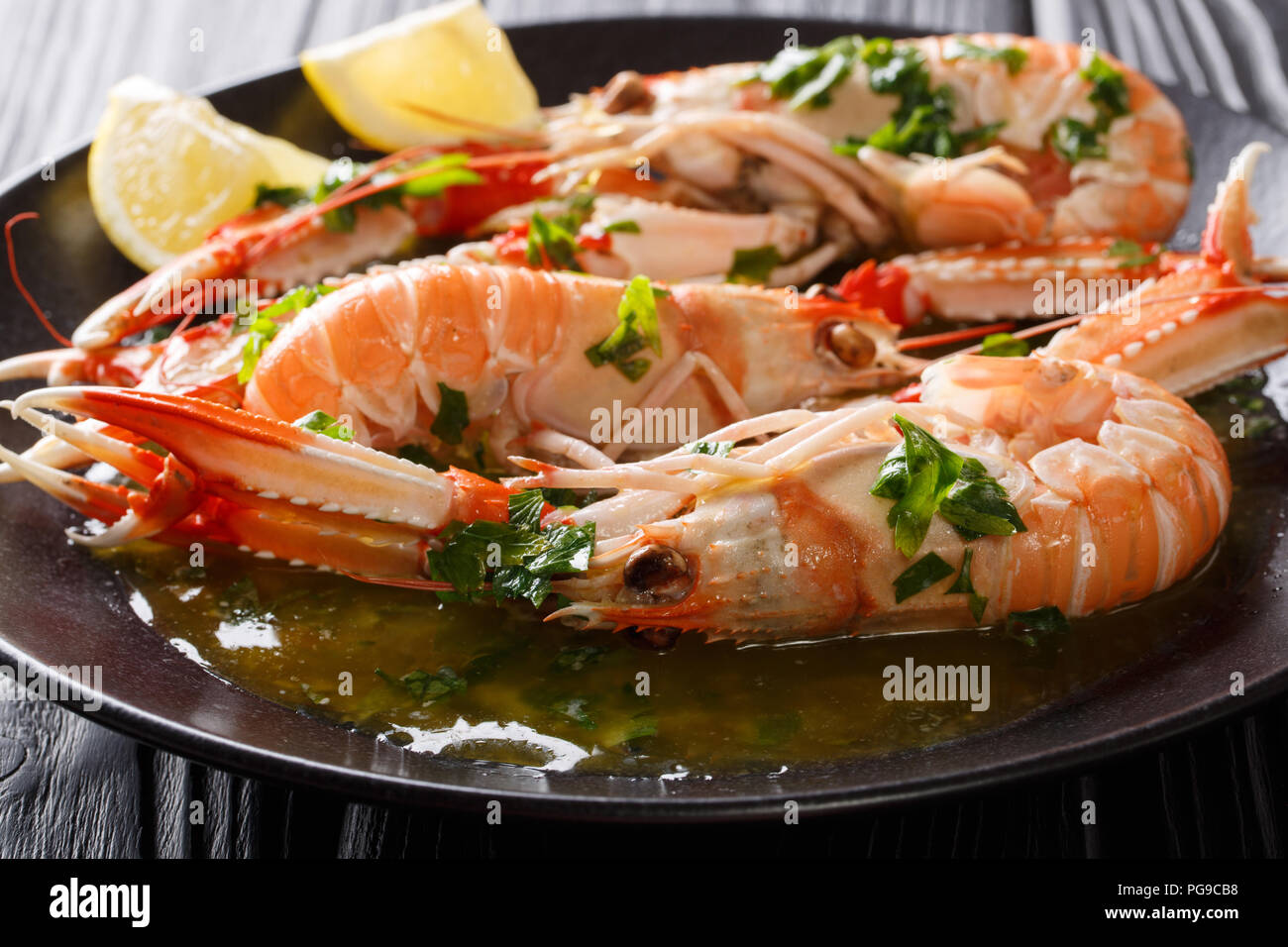 Gekochte Nephrops norvegicus, Kaisergranat, Dublin Bay Garnelen, Scampi ...