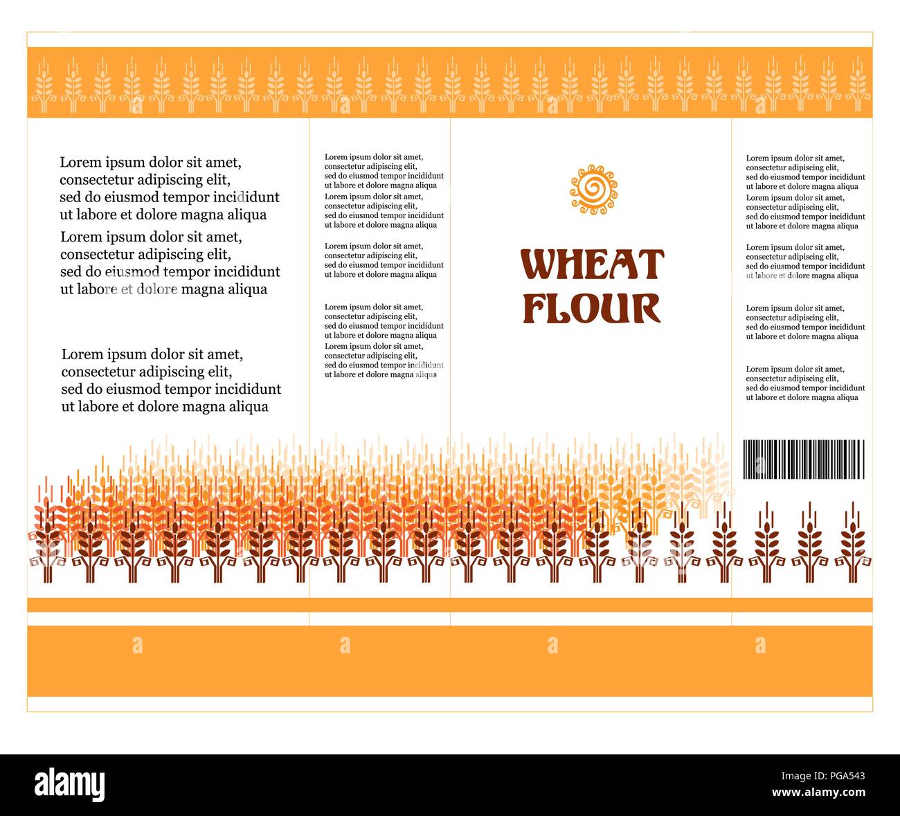 Gelbe lebensmittelverpackung Stock-Vektorgrafiken kaufen - Alamy
