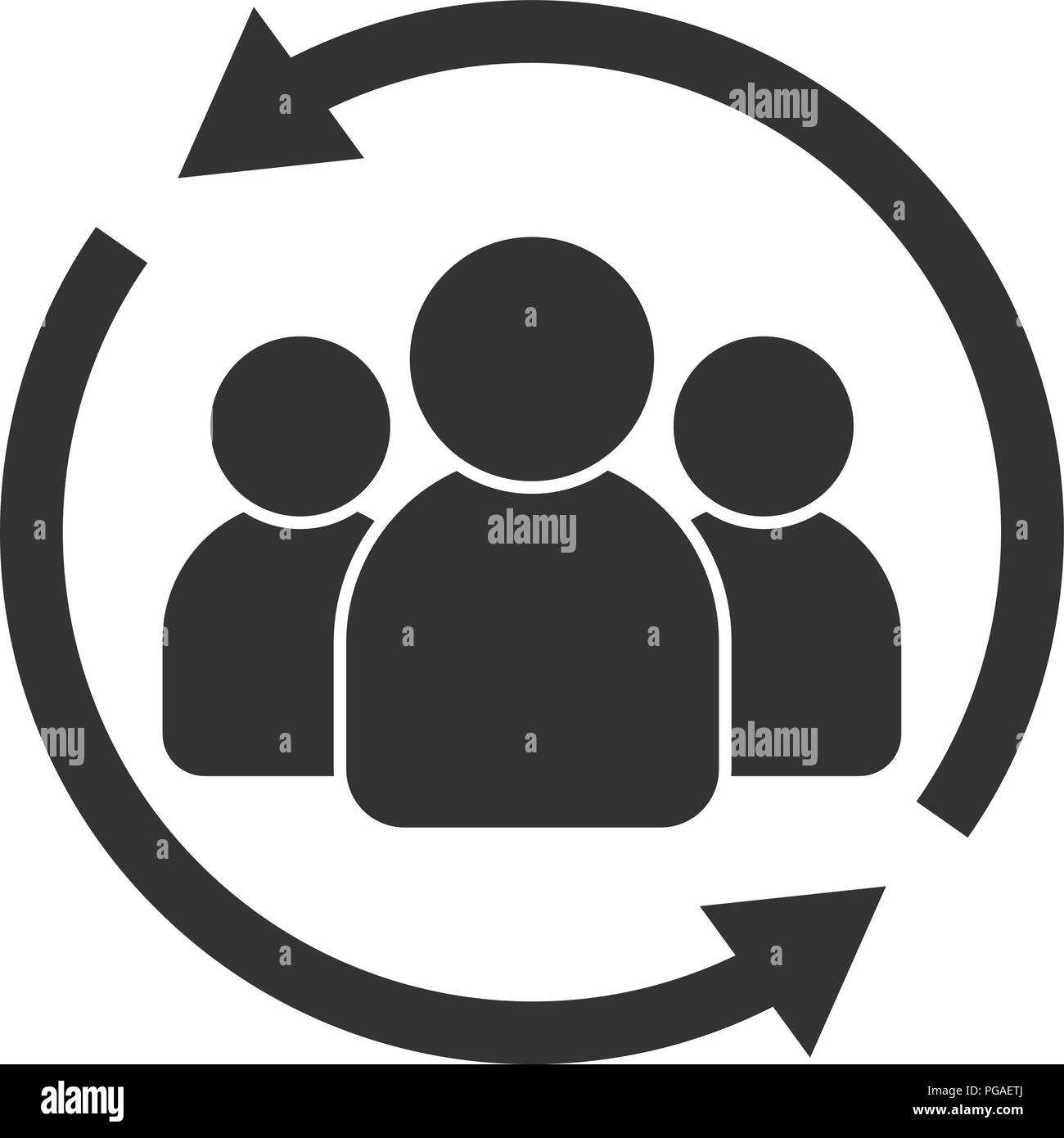 Customer Interaction Symbol. Client zurücksenden oder renention Symbol ...