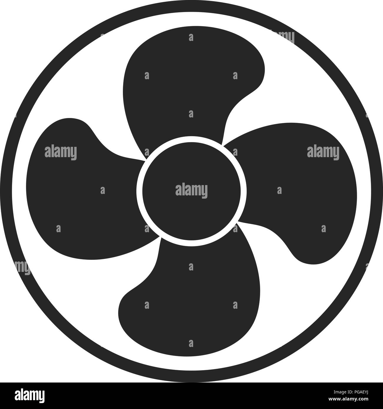 Ventilator, Ventilator oder Propeller Symbol. Rotor Symbol Stock ...