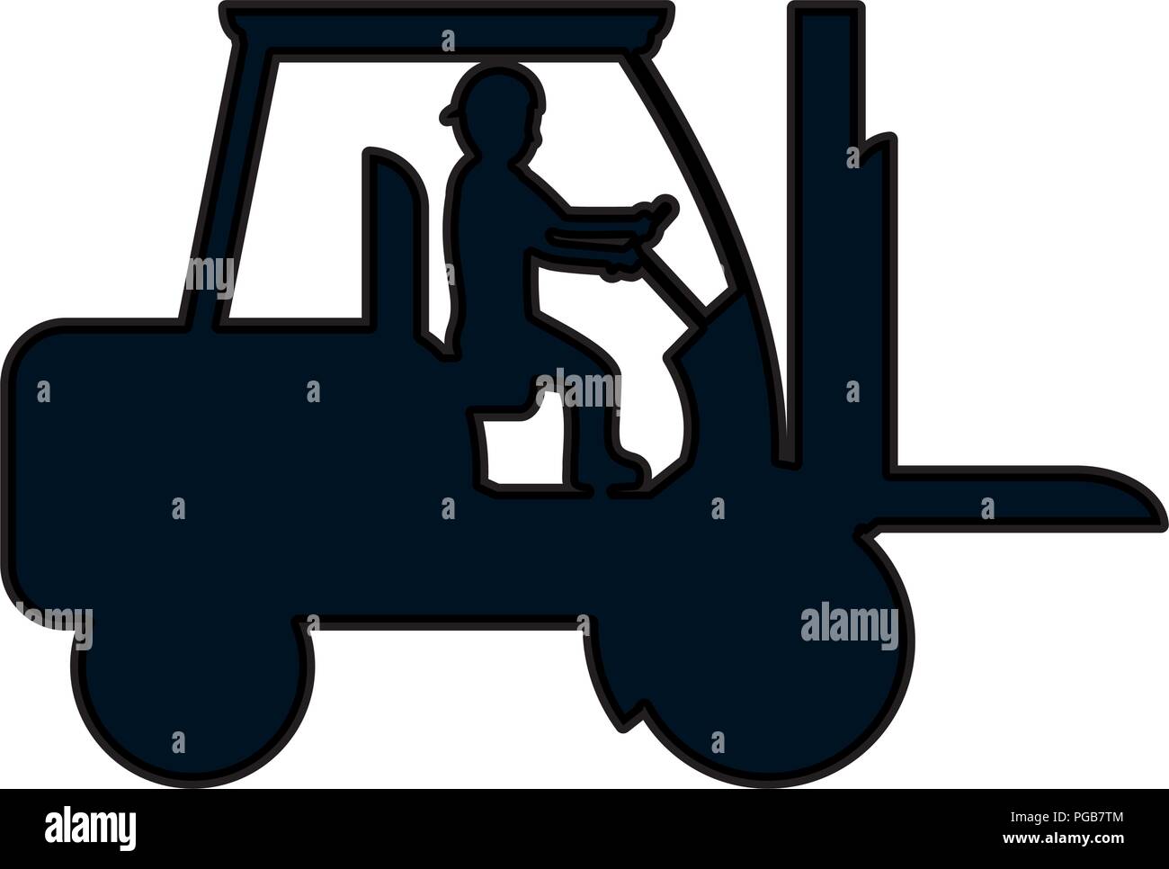 Gabelstapler piktogramm Stock-Vektorgrafiken kaufen - Alamy