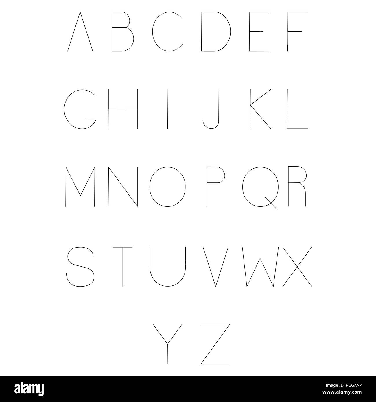 Linear font -Fotos und -Bildmaterial in hoher Auflösung – Alamy