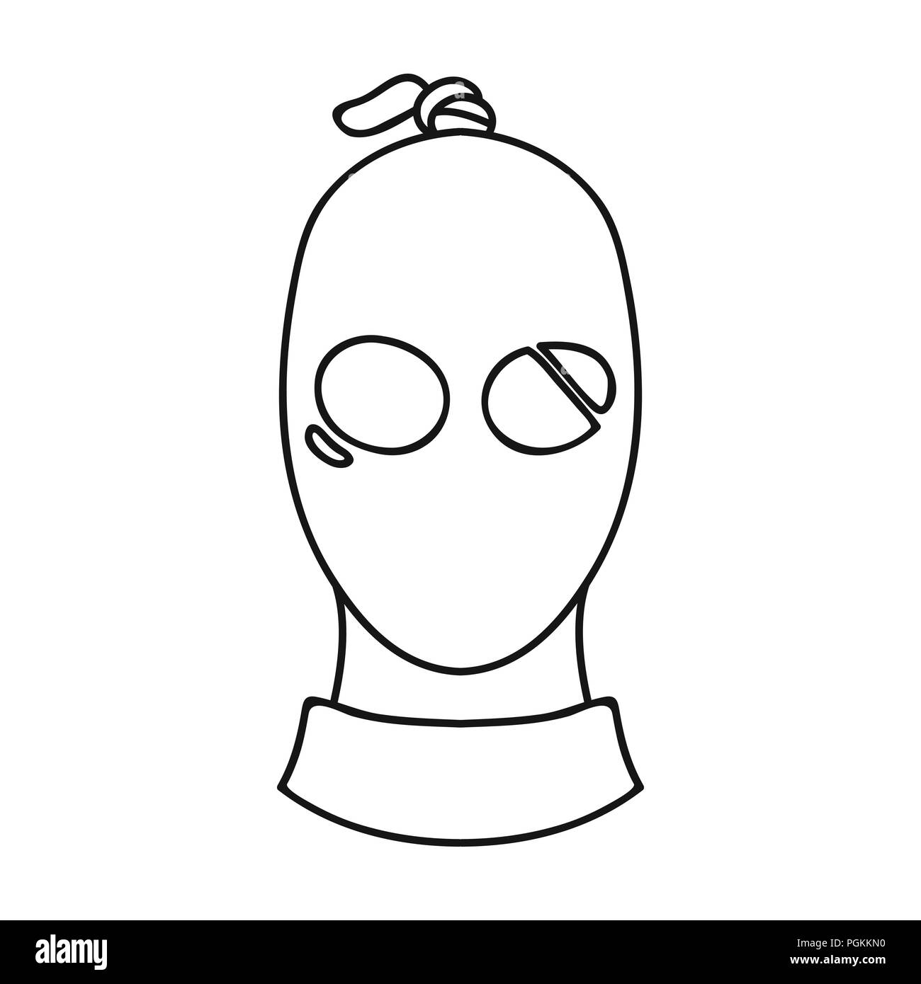 Dieb Symbol in der gliederungsansicht Stil auf weißem Hintergrund ...