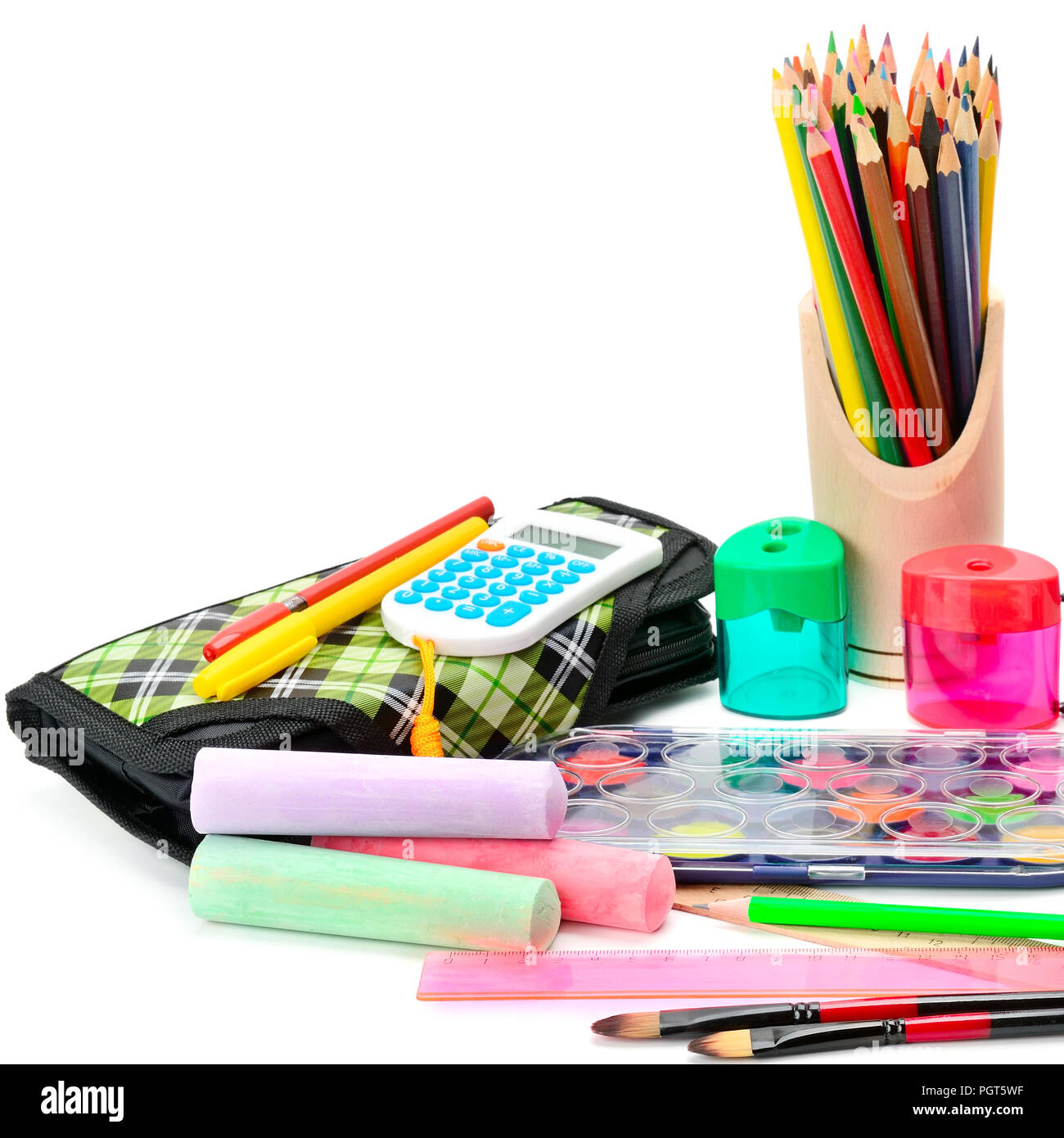 Sammlung Von Schulmaterial Stockfotos und -bilder Kaufen - Alamy