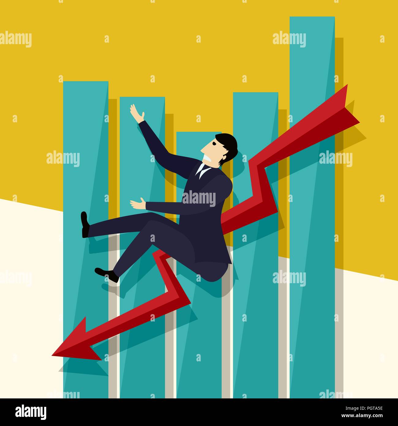 Person fallendes zeichen Stock-Vektorgrafiken kaufen - Alamy