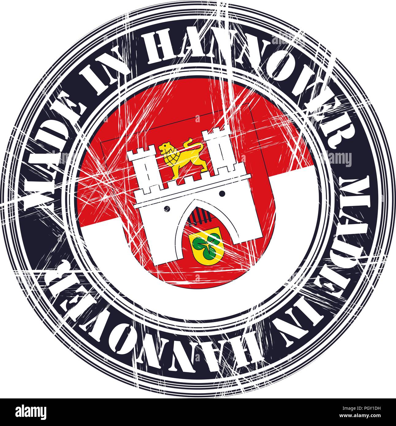 Hannover City Vektor grunge Stempel Stock-Vektorgrafik - Alamy
