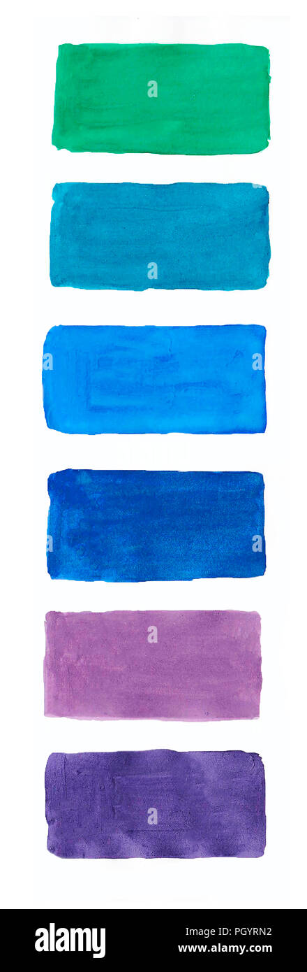 Palette der gouache, alle Farben des Regenbogens Farben Liste der ...