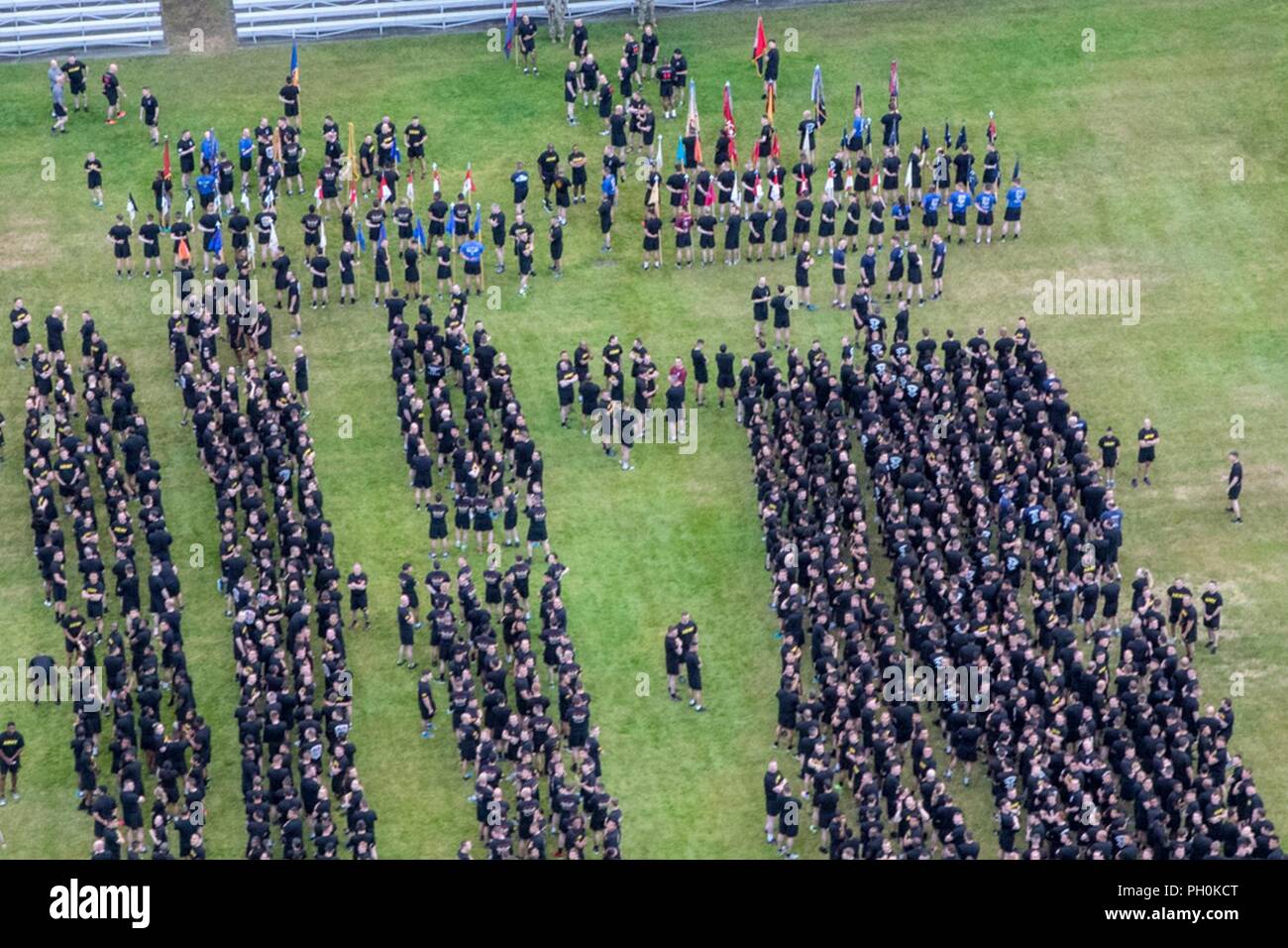 In der Feier des im Geburtstag der US-Armee, Soldaten und Führer von ...