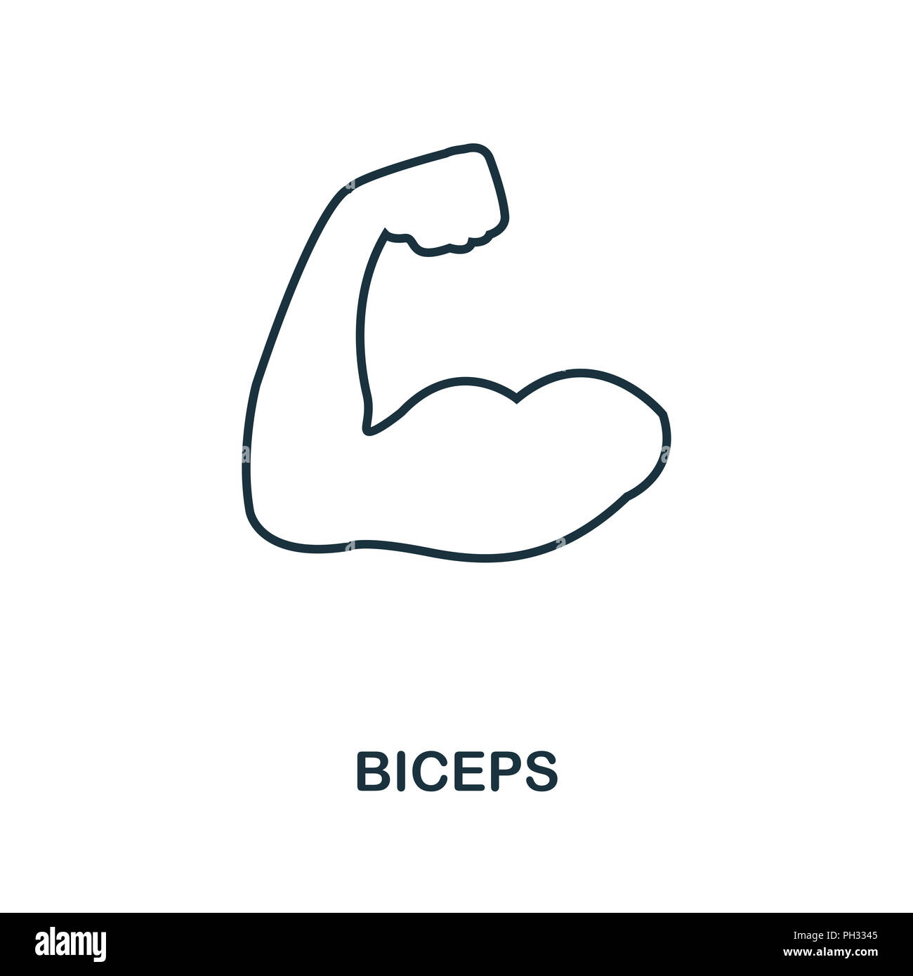 Biceps Strong Arm Muscle Icon Stockfotos und -bilder Kaufen - Alamy