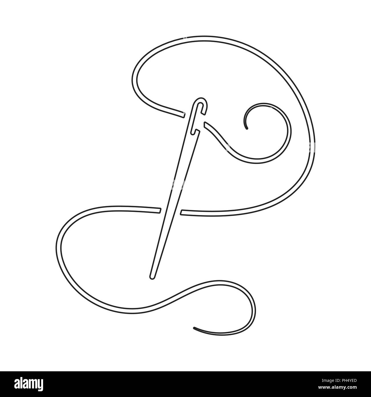 Nadel Symbol der Vector Illustration für Web und mobile Design Stock ...