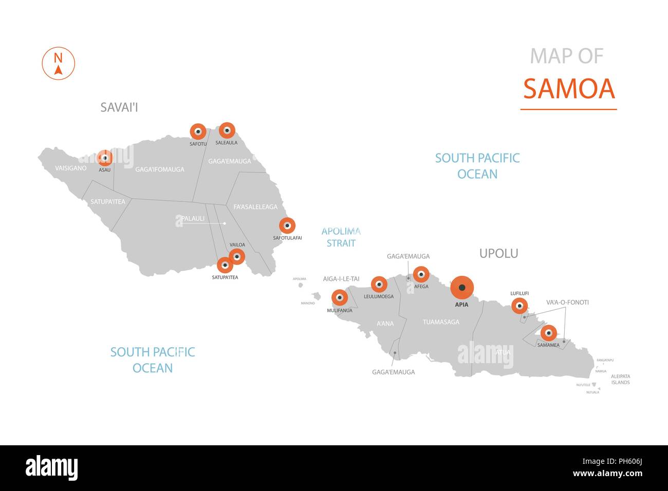 Samoa karte -Fotos und -Bildmaterial in hoher Auflösung – Alamy