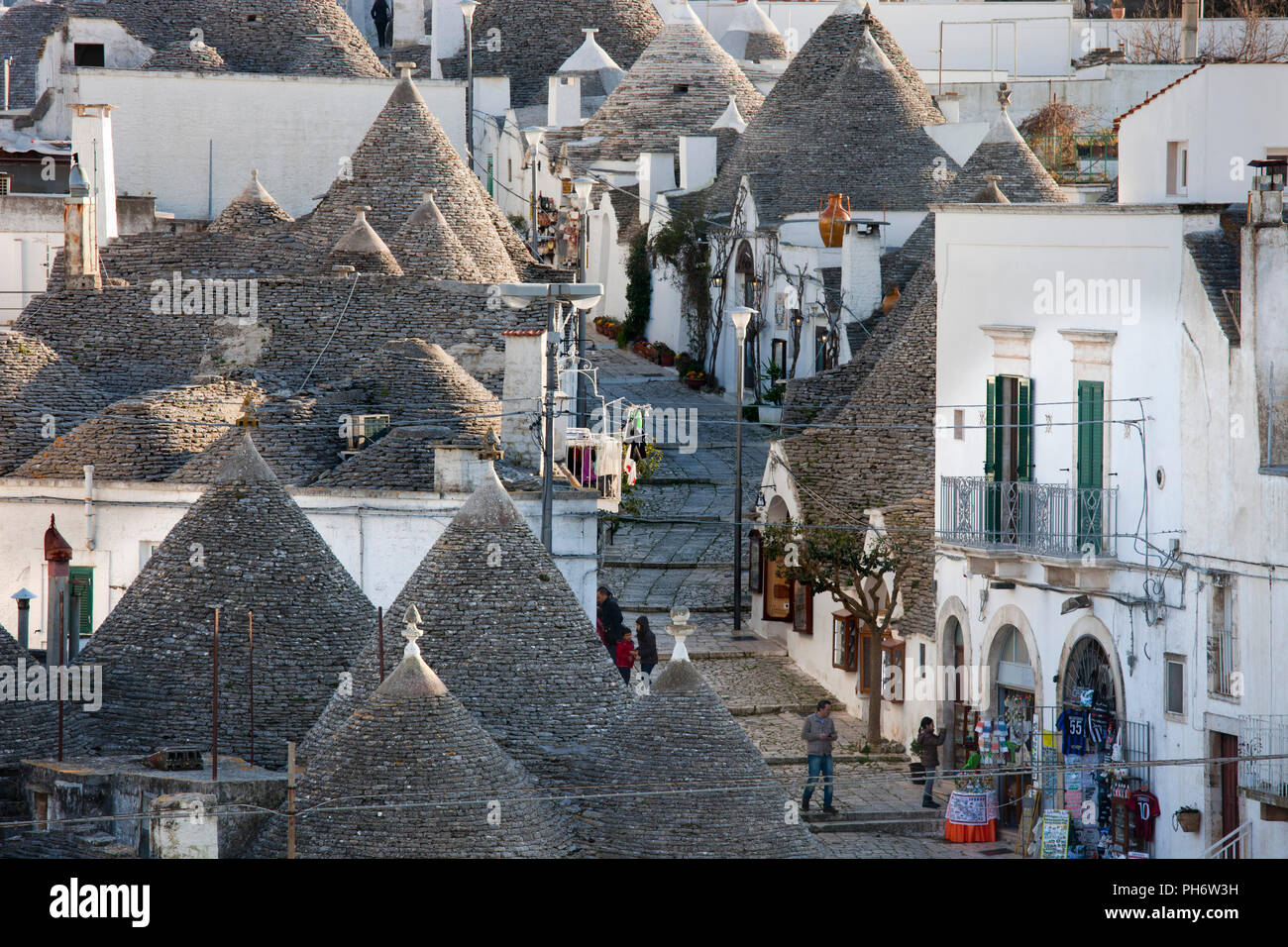 Trulli und Alberobello Dorf, Rione Monti, Provinz Bari, Apulien ...