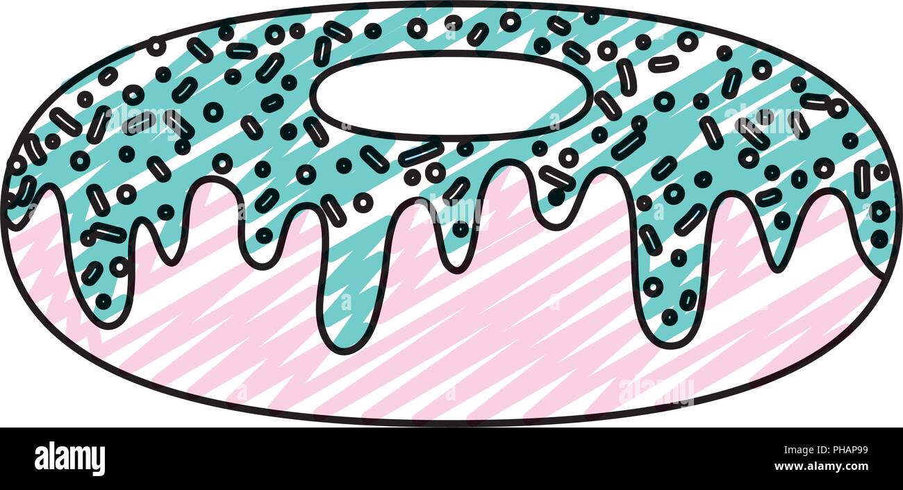 Doodle leckere Krapfen süßes Gebäck essen Vector Illustration Stock ... Doodle leckere Krapfen süßes Gebäck essen Vector Illustration Stock ...