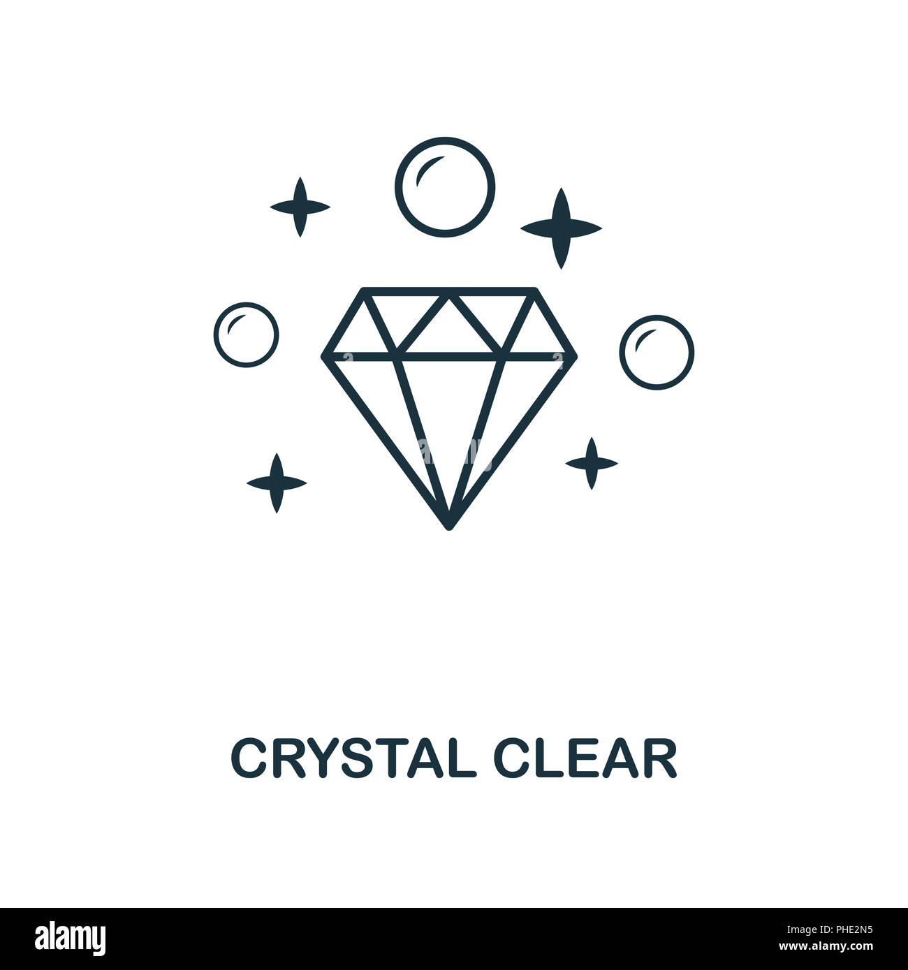 Crystal Clear creative Symbol. Einfaches element Abbildung. Kristall ...
