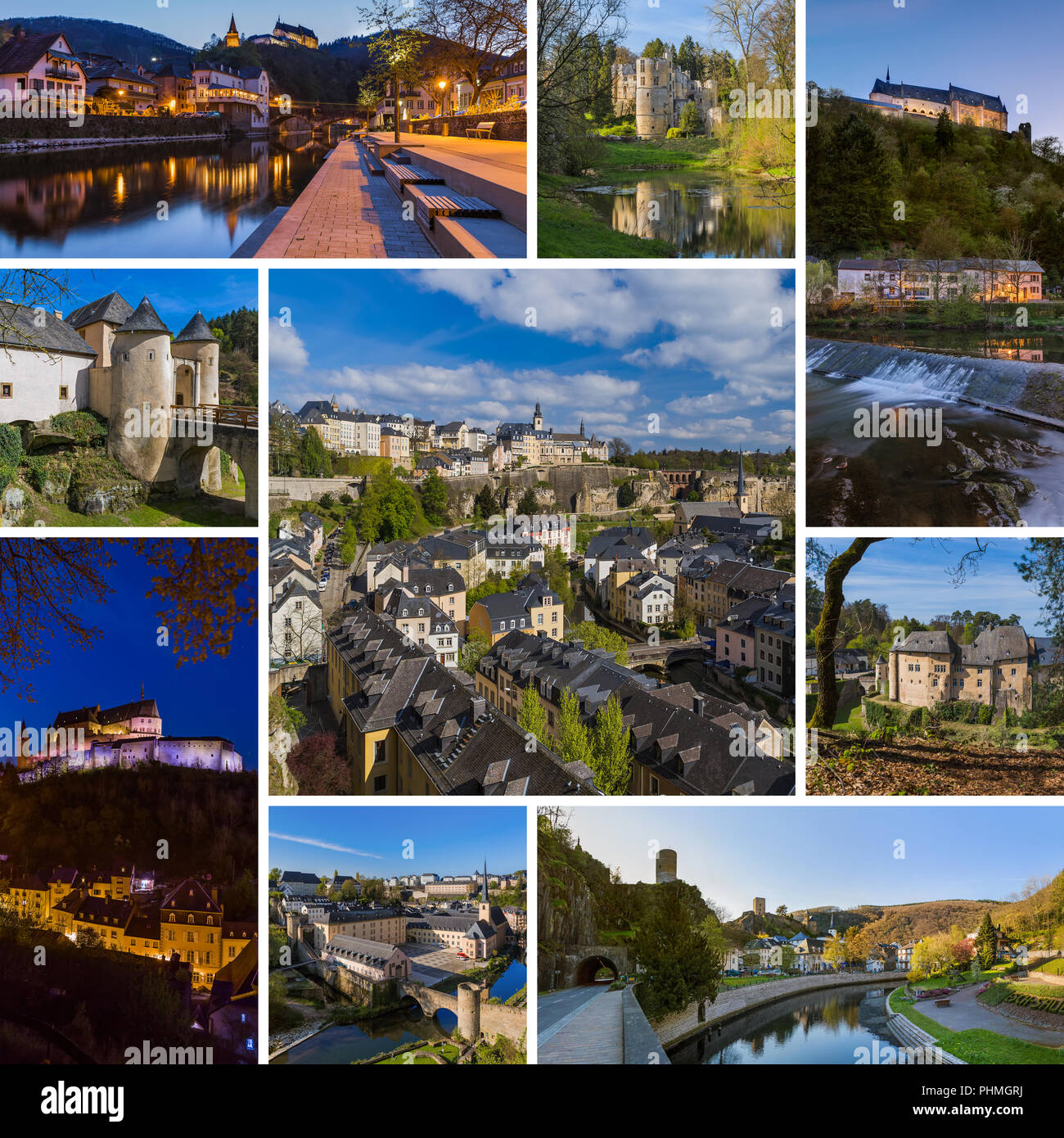 Collage aus Luxemburg reisen Bilder (meine Fotos Stockfotografie - Alamy