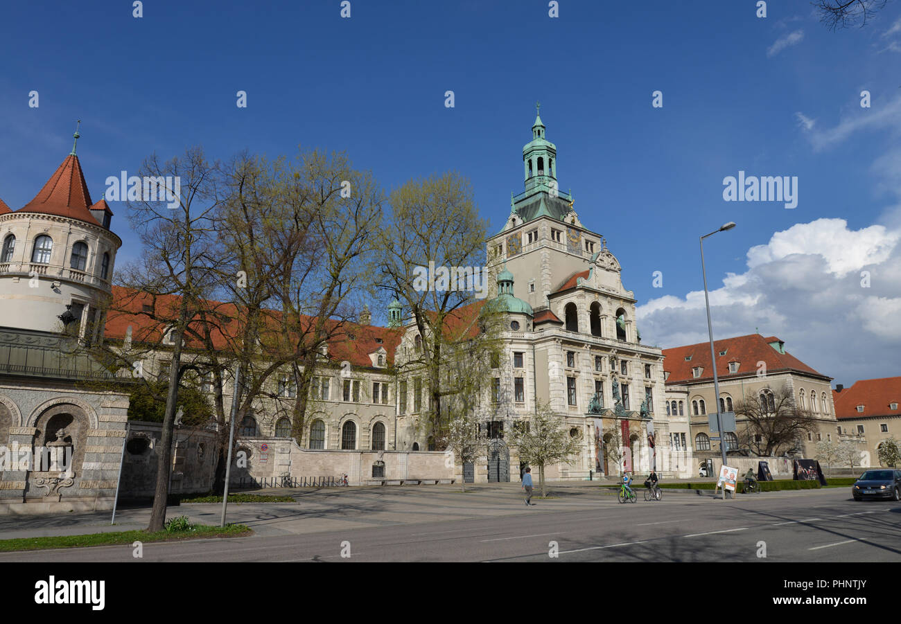 Bayerisches Nationalmuseum, Prinzregentenstraße, Muenchen, Bayern, Deutschland Stockfotografie ...