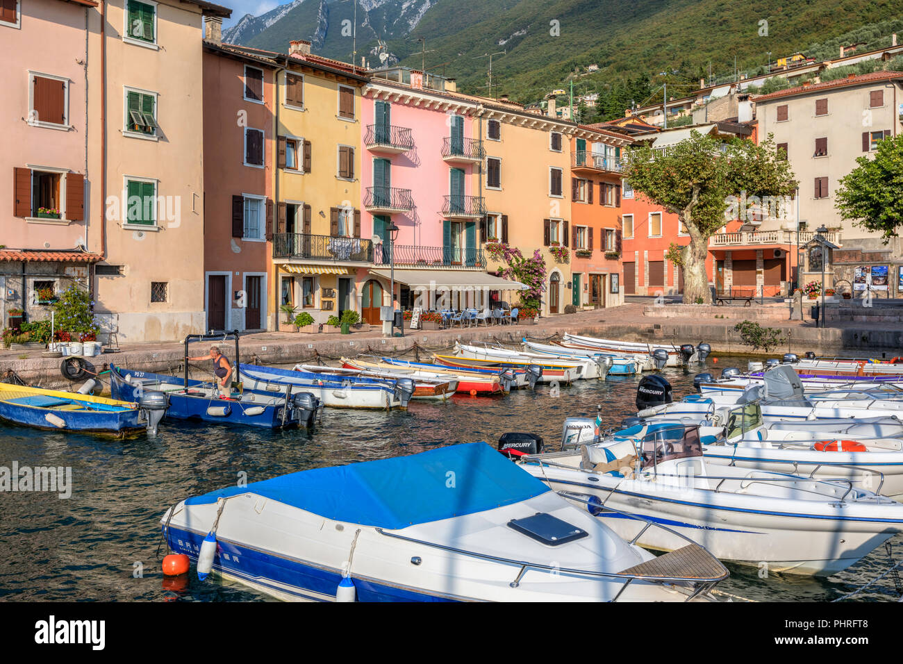 Brenzone sul Garda, Venetien, Gardasee, Italien, Europa Stockfotografie ...