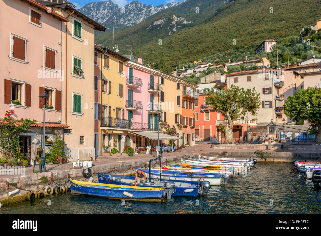 Brenzone sul Garda, Venetien, Gardasee, Italien, Europa Stockfotografie ...