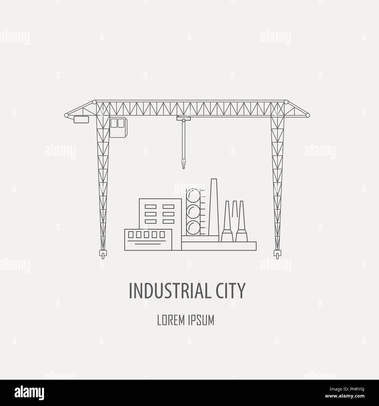 Kran-/Maschine logo und Abzeichen Vorlage Gliederung einfache Version ...