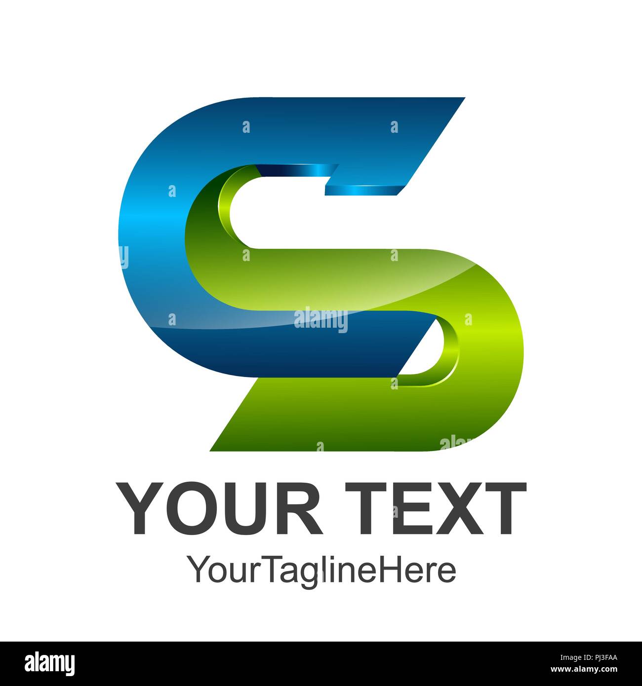 Buchstabe s 3d Logo vector Abbildung Schablone Buchstabe S Trend logo ...