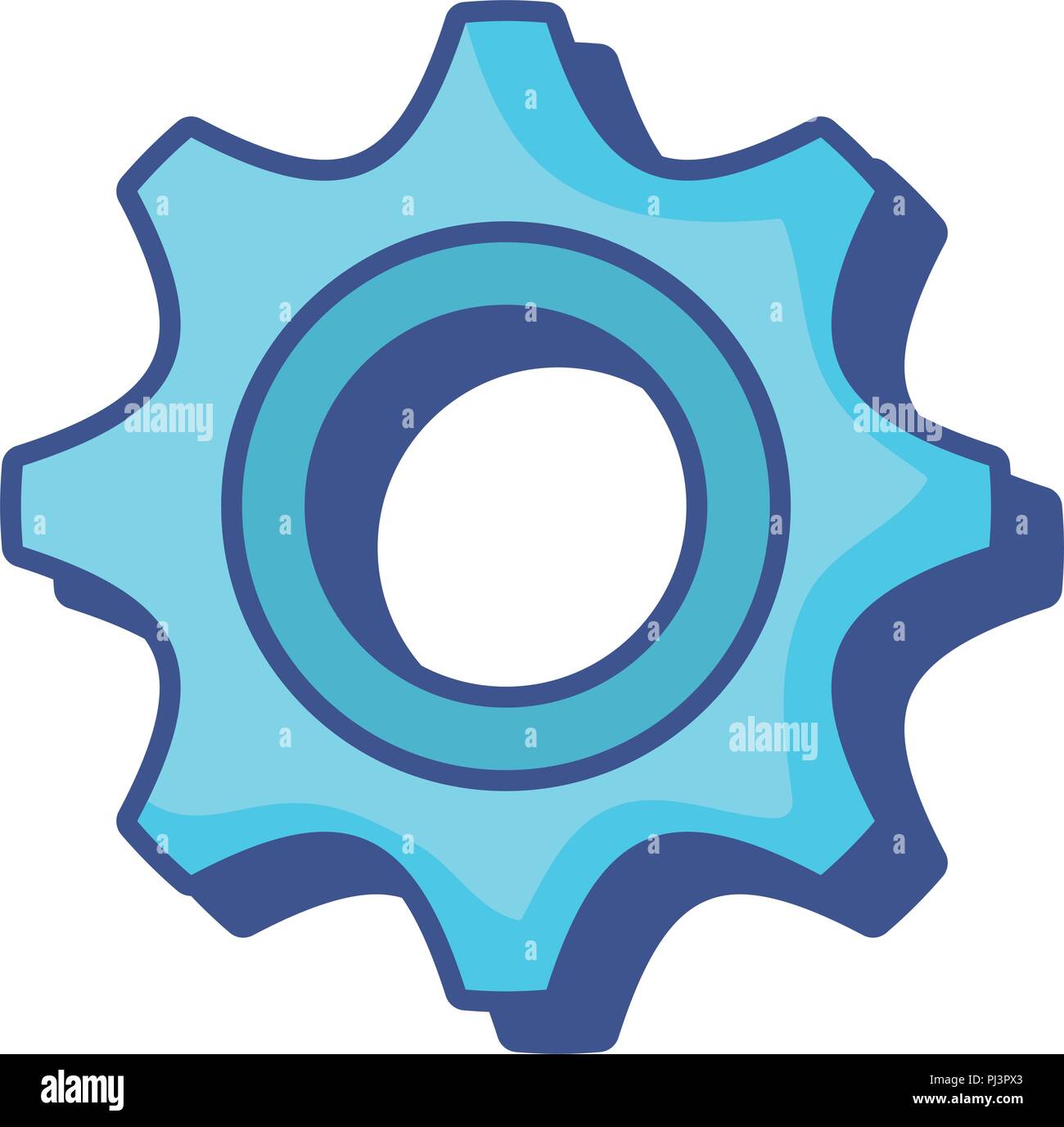 Zahnrad Symbol auf weißem Hintergrund, Vector Illustration Stock ...