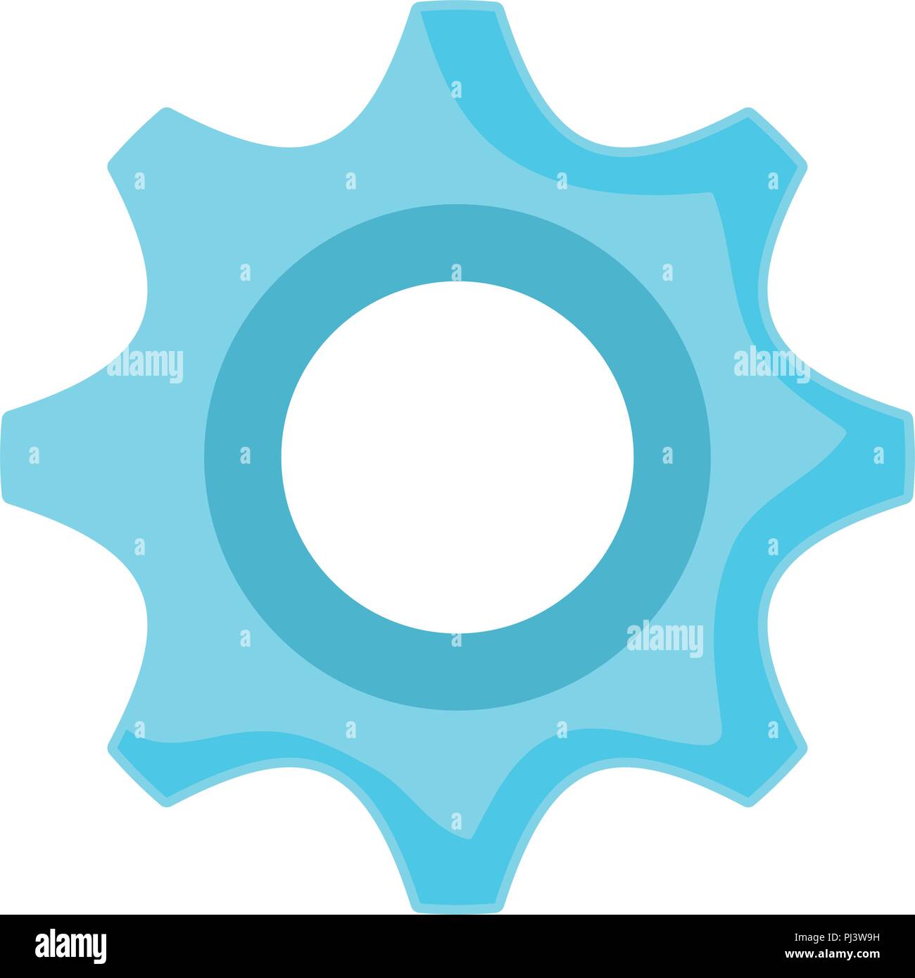 Zahnrad Symbol auf weißem Hintergrund, Vector Illustration Stock ...