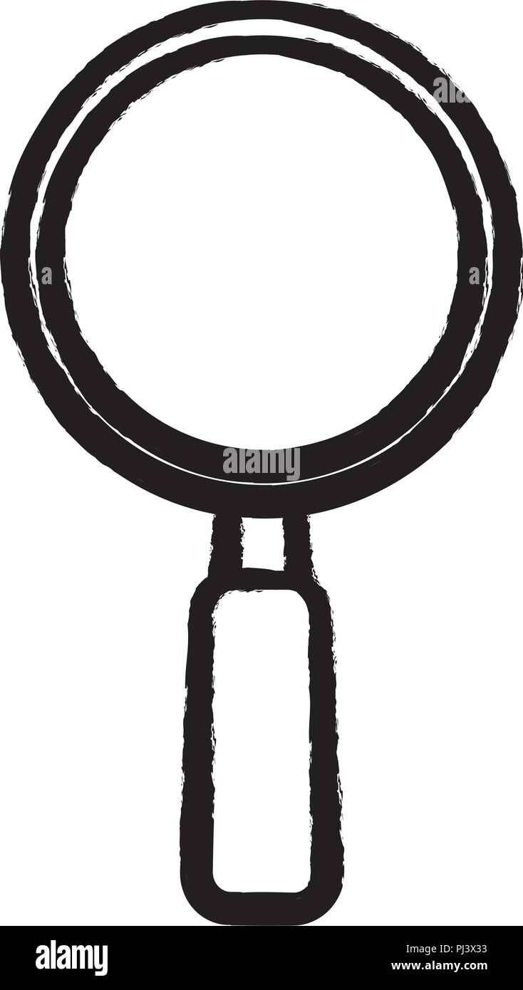 Lupe Symbol auf weißem Hintergrund, Vector Illustration Stock ...